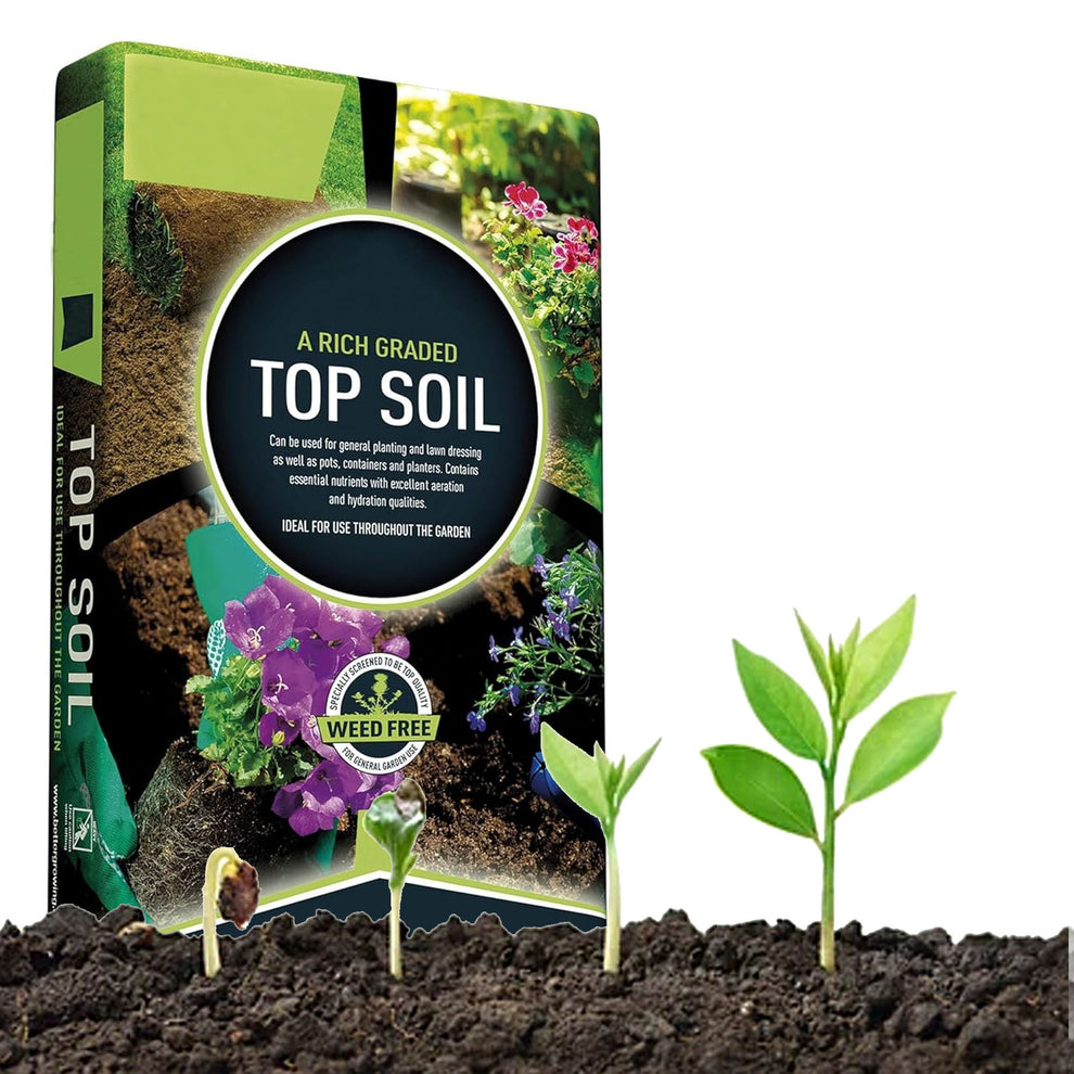 25L Top Soil Soil Bag With Essential Nutrients Perfect For Gardening ...