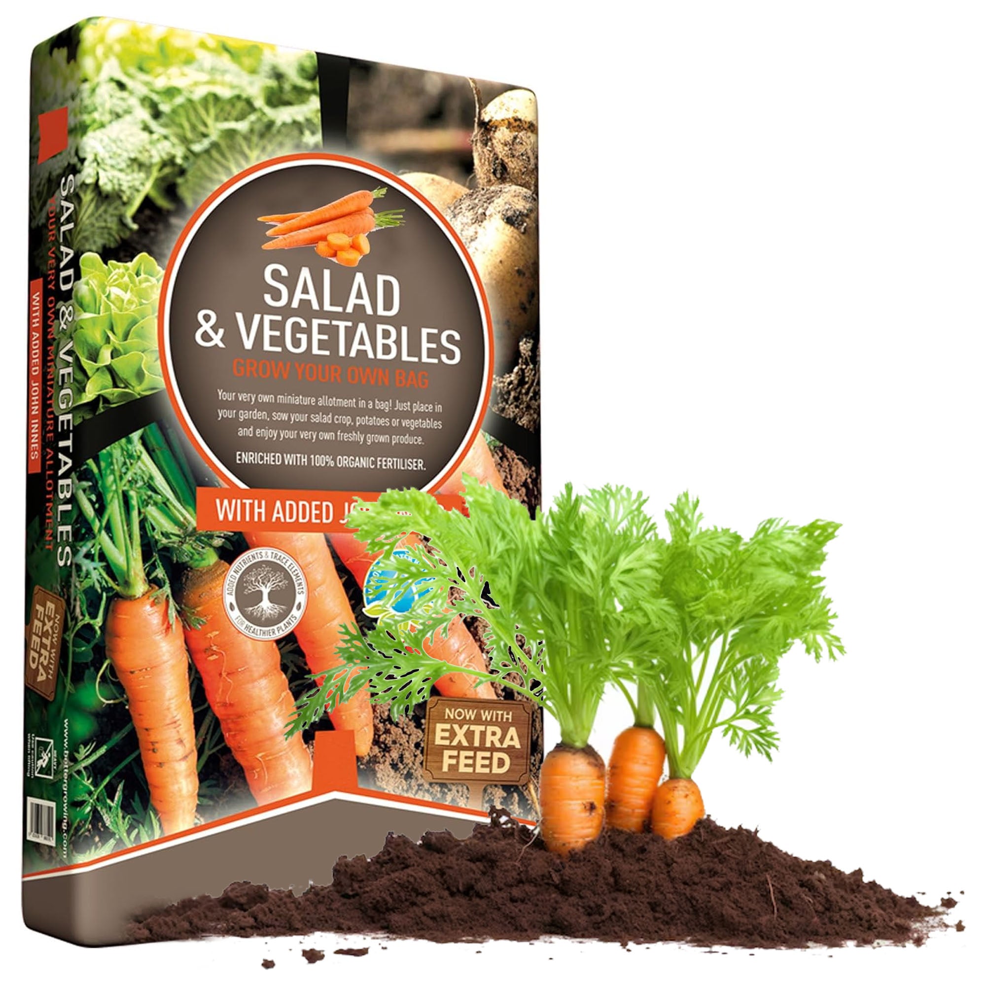 60L Great Home Growing Salad & Vegetables Grower Bags With Balanced Nu ...